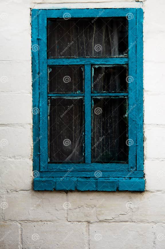 Old blue window frame stock photo. Image of number, blue - 285644590