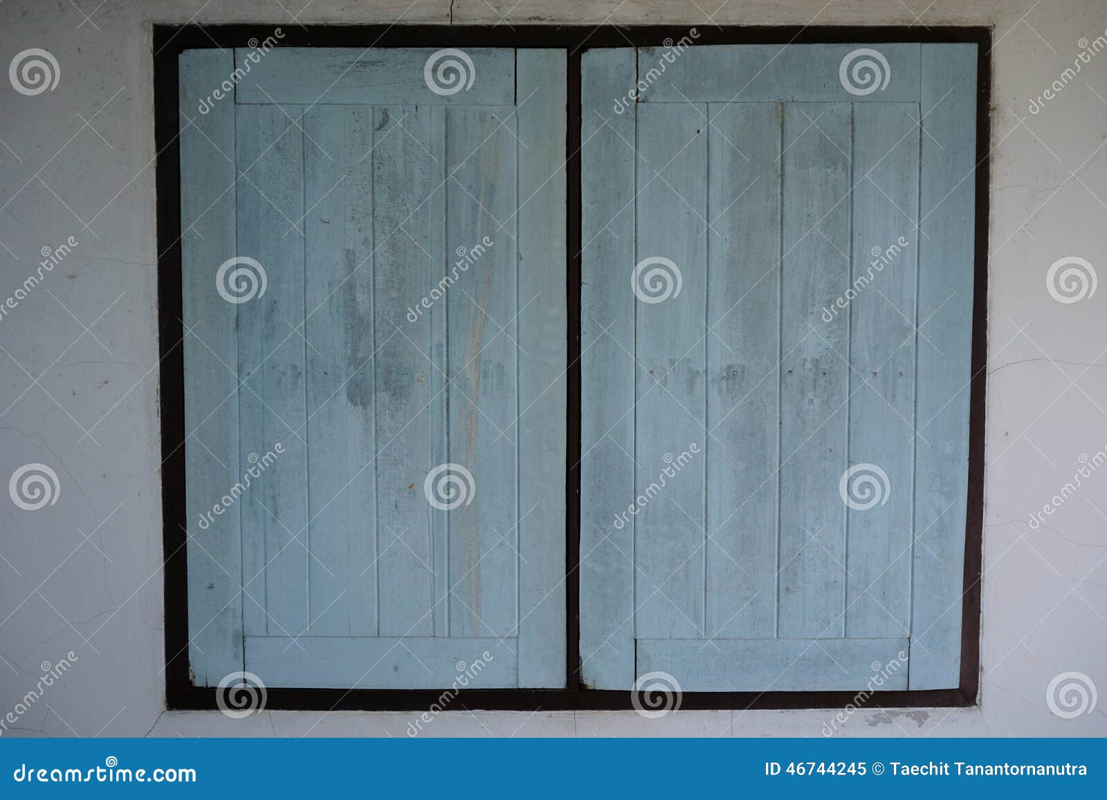 Old blue wood window stock image. Image of retro, textured - 46744245