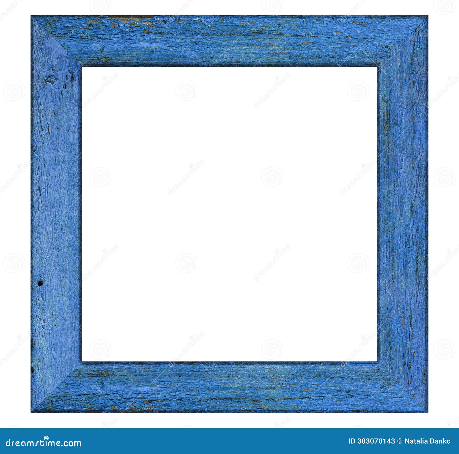 Old Blue Wooden Frame for Paintings and Photos Stock Image - Image of ...