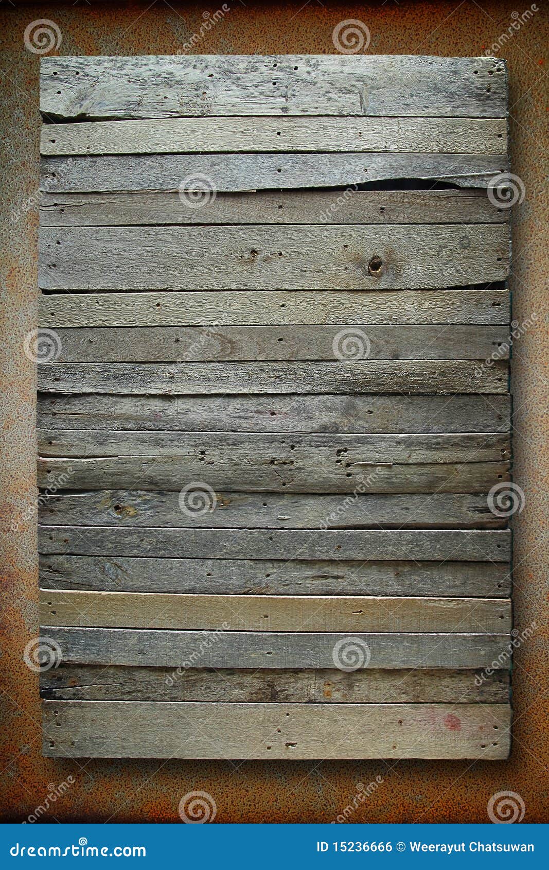 Old Board on a Piece of Iron Rust Stock Photo - Image of nature ...