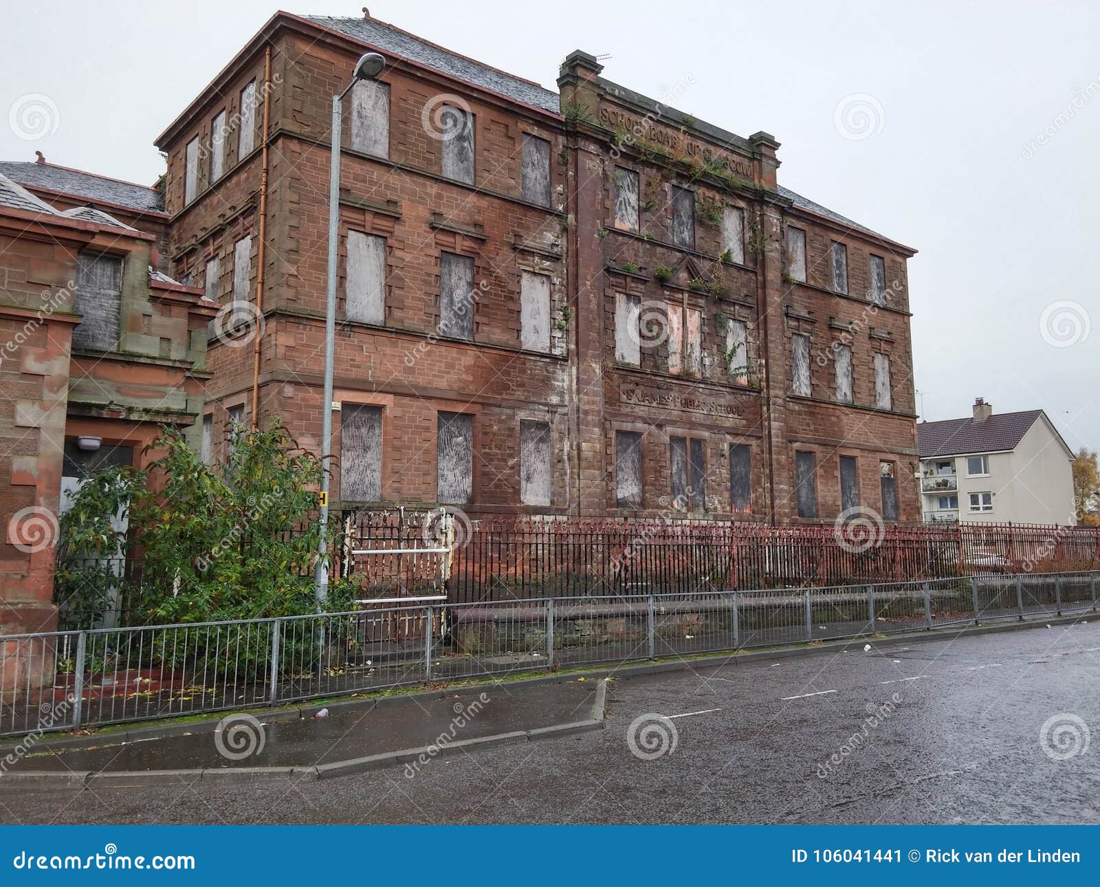 Run down building stock image. Image of scotland, boarded - 106041441