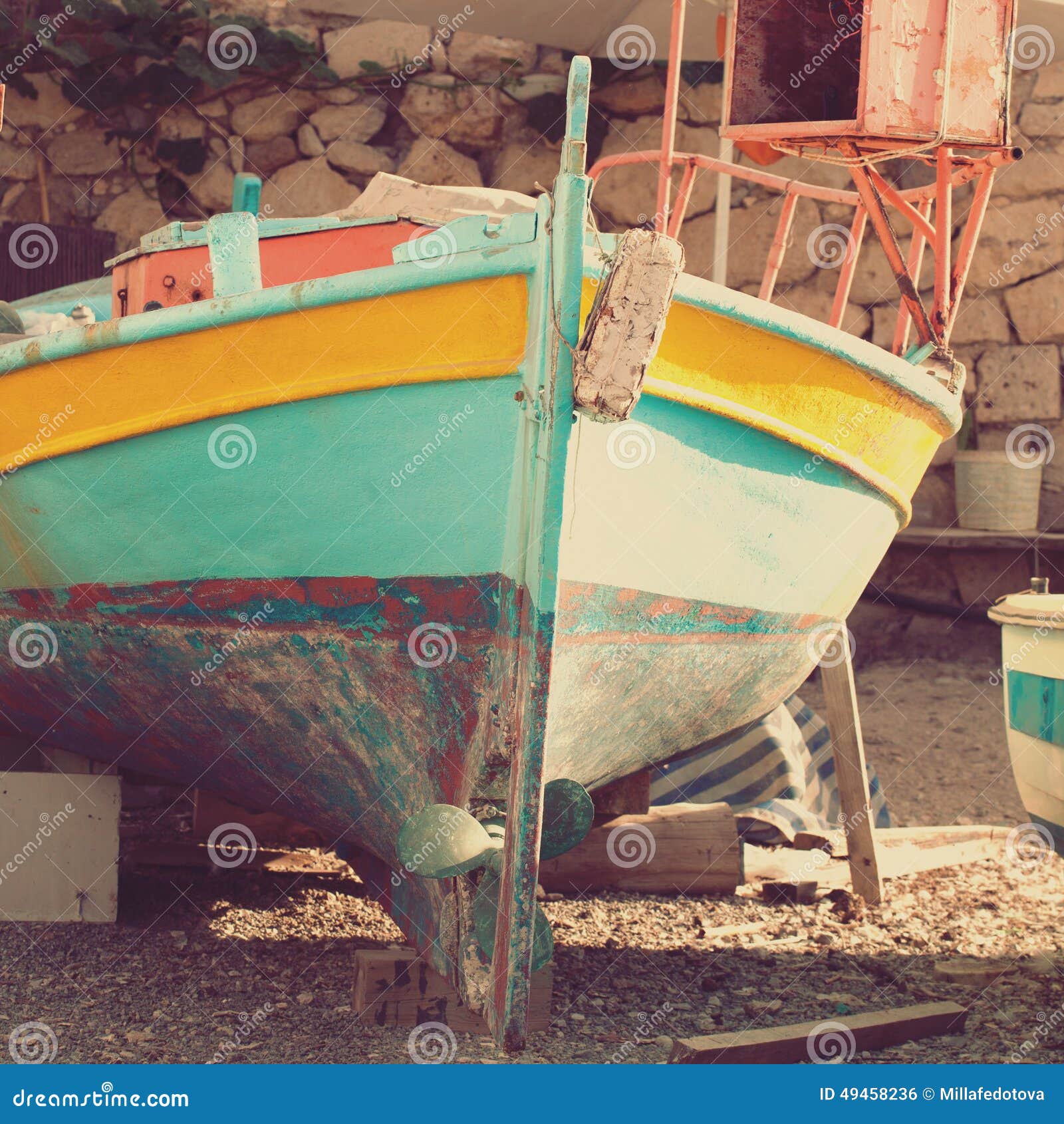 Old Boat, Abstract Vintage Background Stock Photo - Image of holidays ...