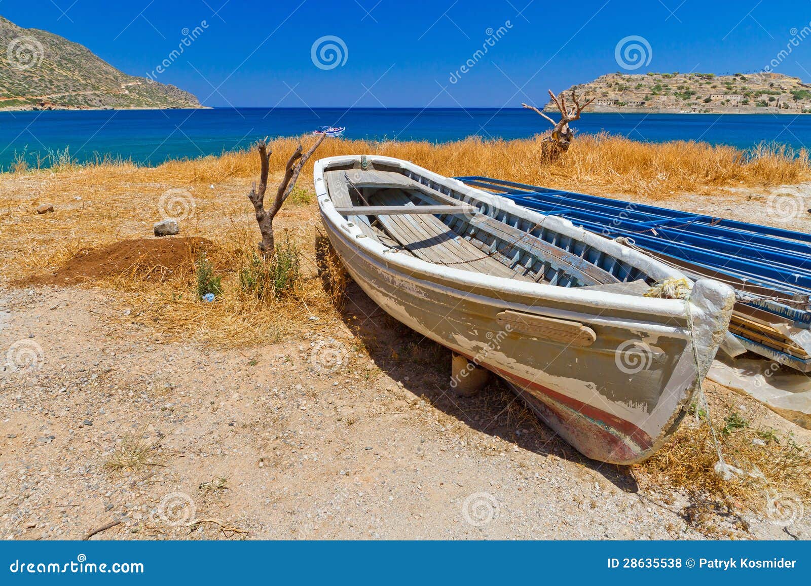 Old Boat on the Coast of Crete Stock Photo - Image of culture, boat ...