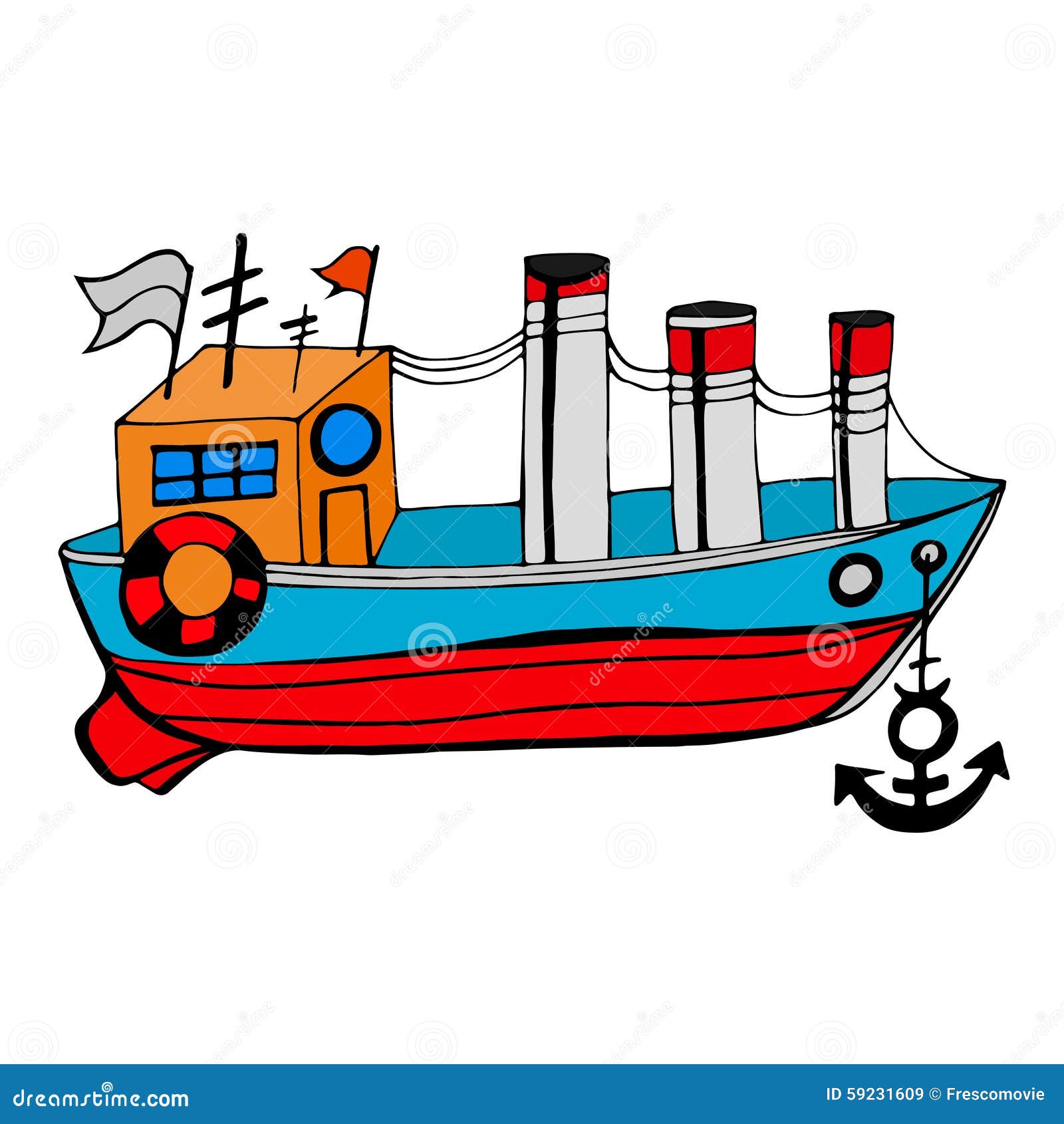 Old boat stock vector. Illustration of hand, vessel, boat - 59231609