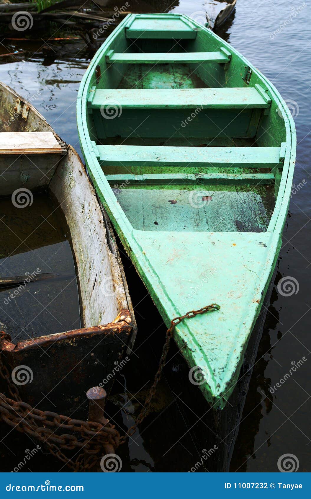 Old boat on a river stock photo. Image of color, black - 11007232