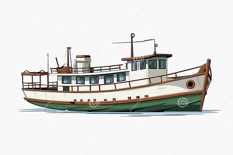Old Boat Vector Flat Minimalistic Isolated Illustration Stock Vector ...