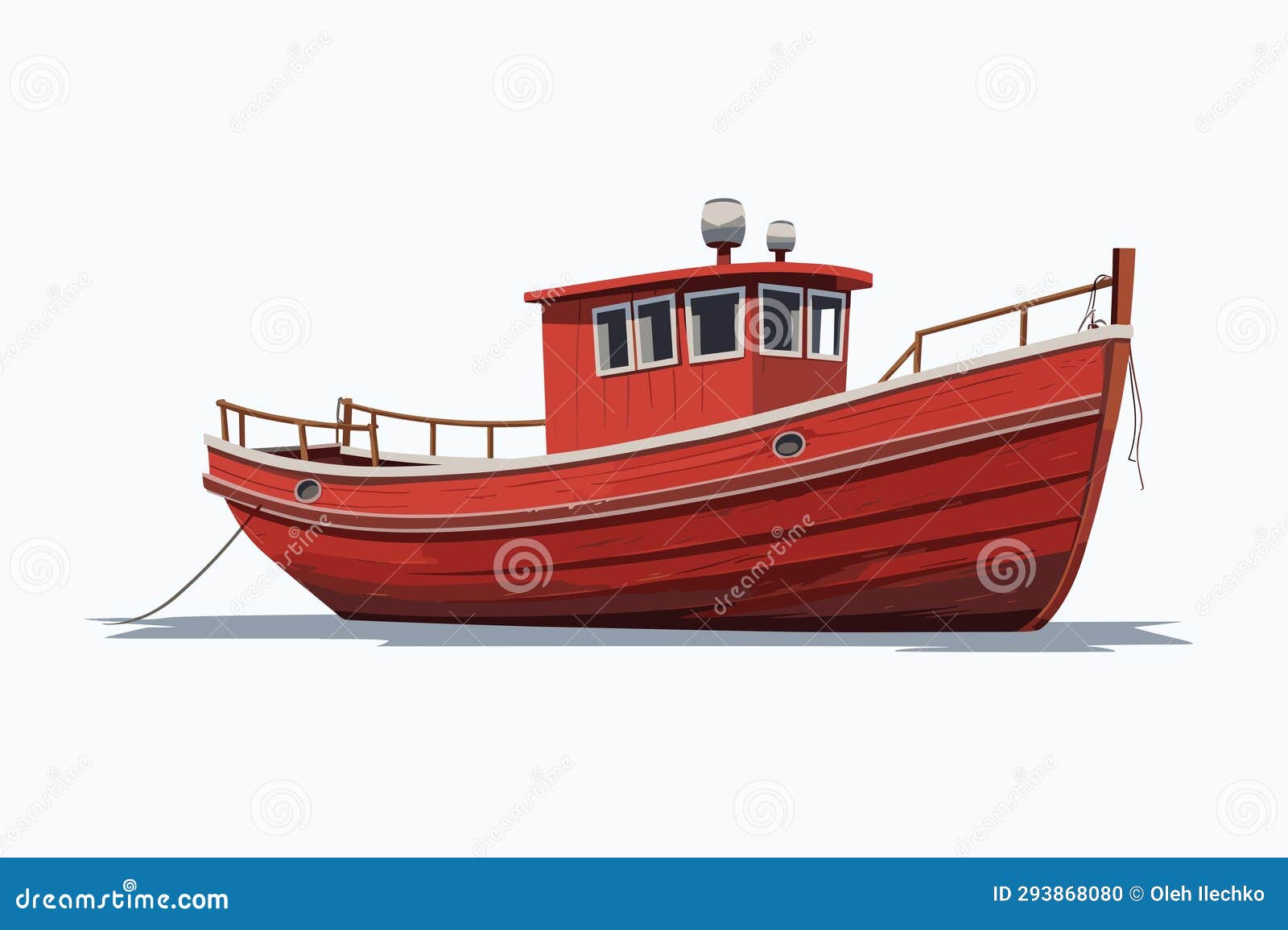 Old Boat Vector Flat Minimalistic Isolated Illustration Stock Vector ...