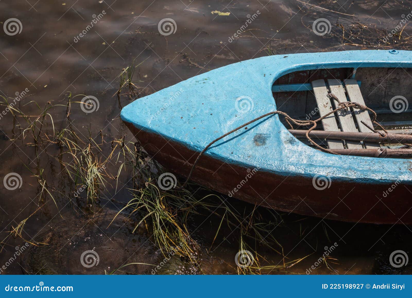 Old boat on the water. stock image. Image of boat, recreation - 225198927