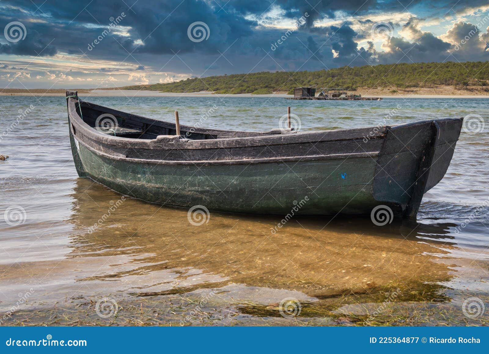 Old boat on water stock image. Image of water, outdoors - 225364877