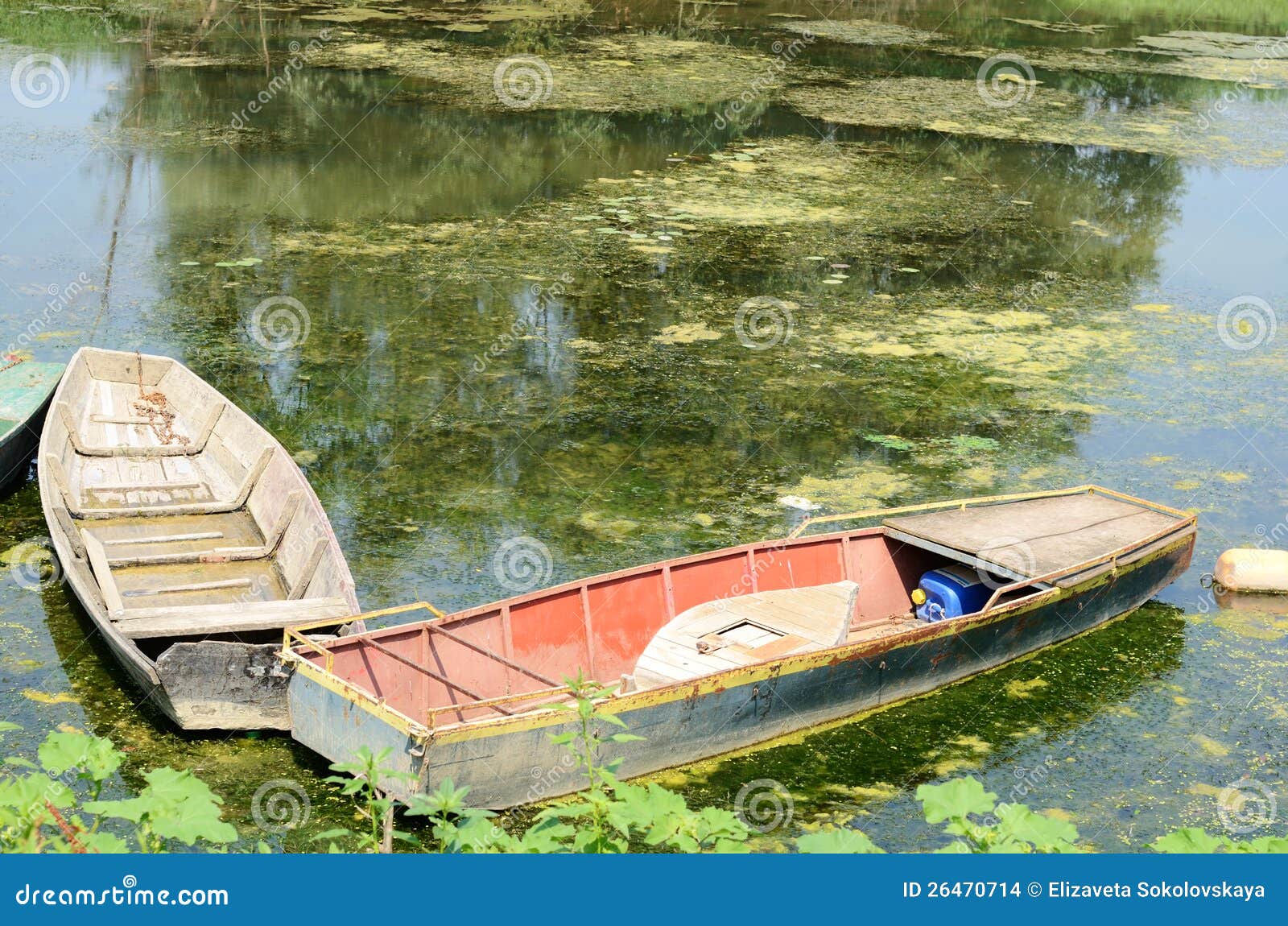Old boats on water stock photo. Image of wooden, lake - 26470714