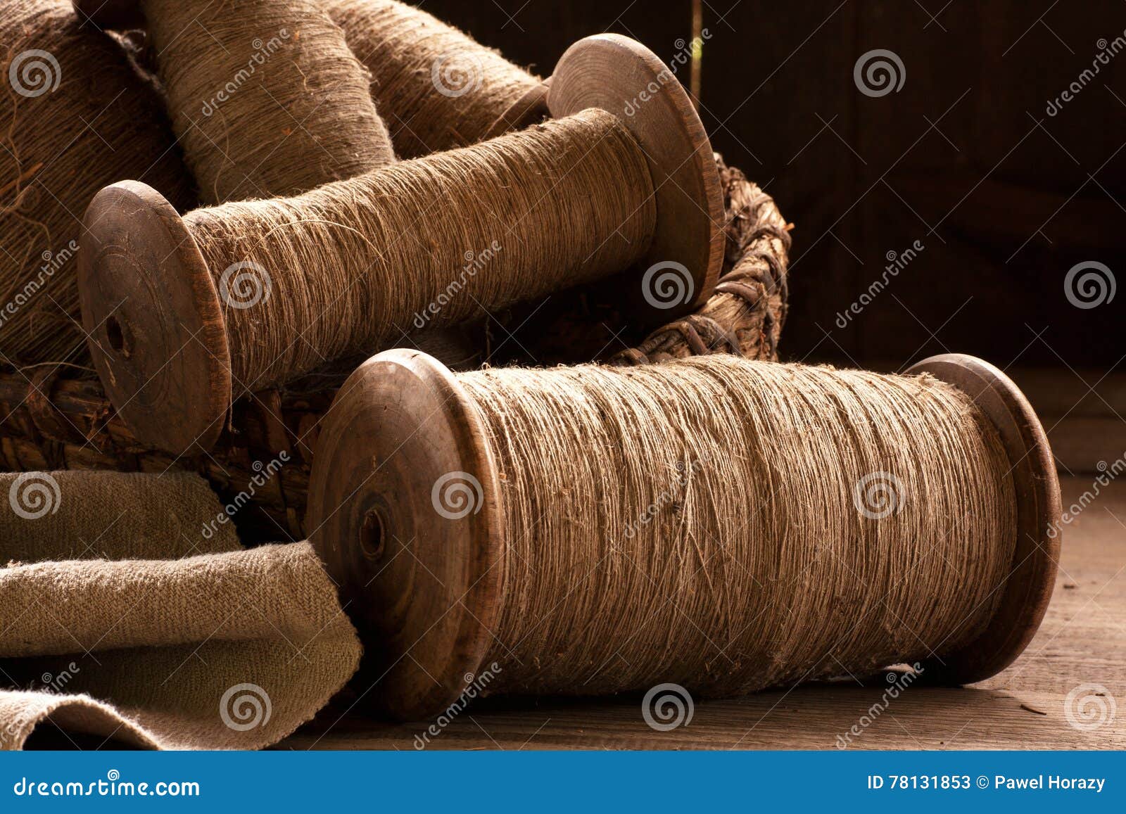 Old bobbin with thread 2 stock image. Image of strand - 78131853