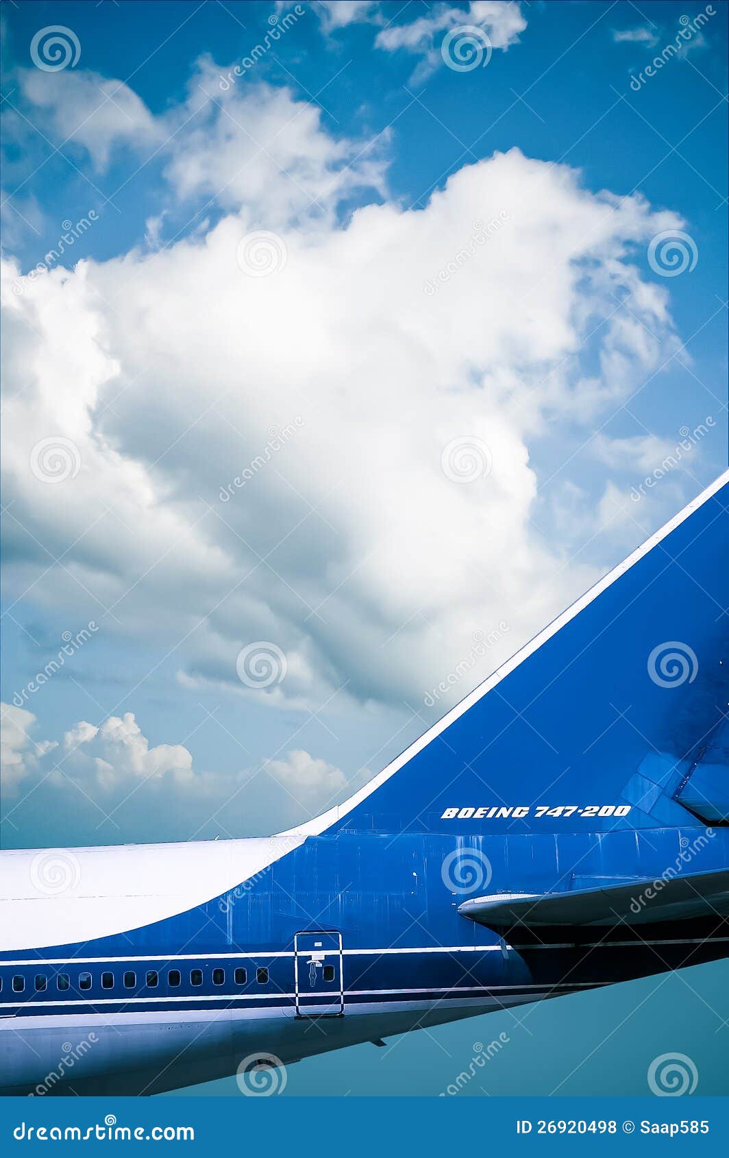 Old Boeing 747-200 Rear Detail Editorial Stock Photo - Image of ...