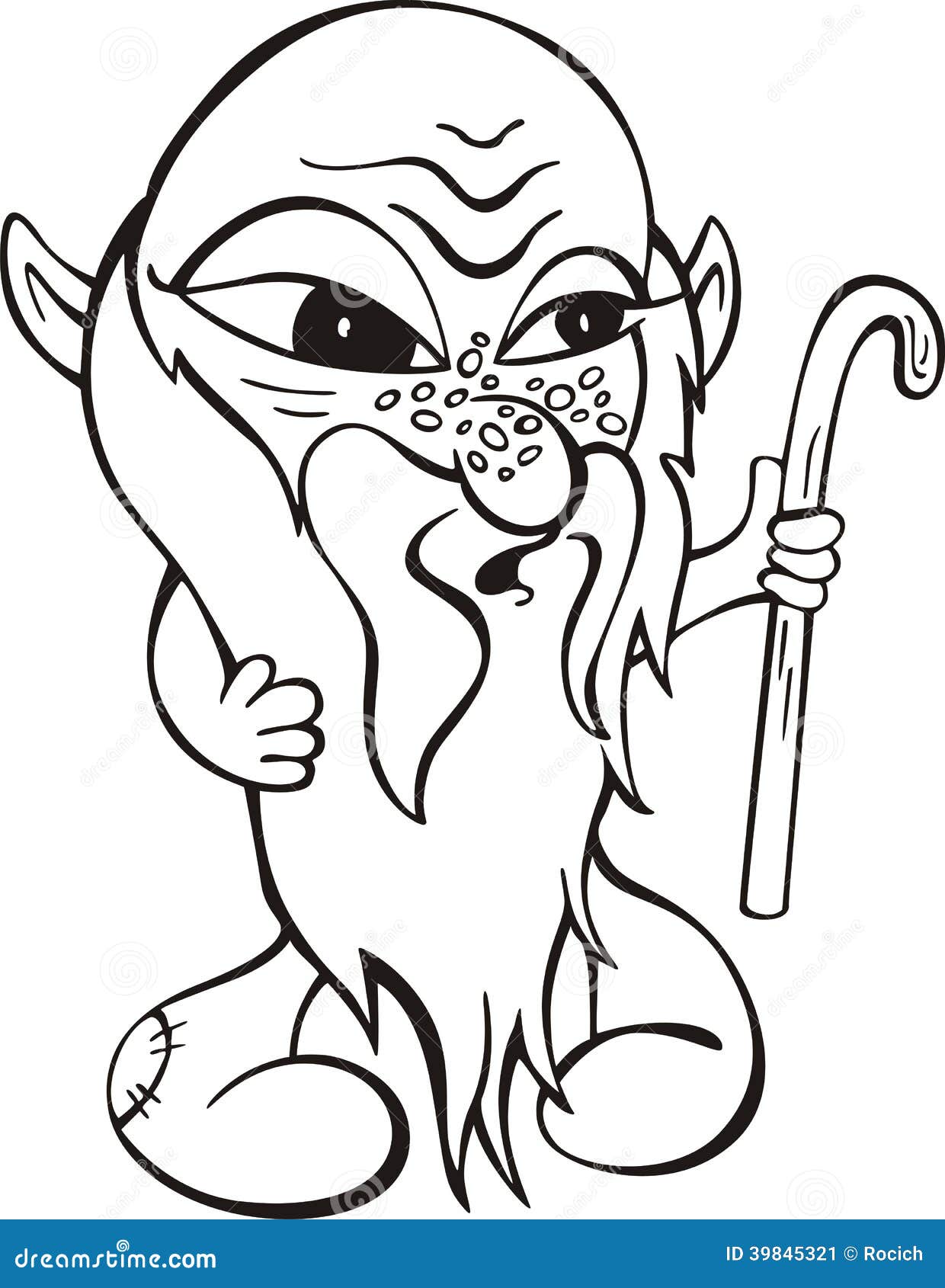 Old boggard stock vector. Illustration of creature, white - 39845321