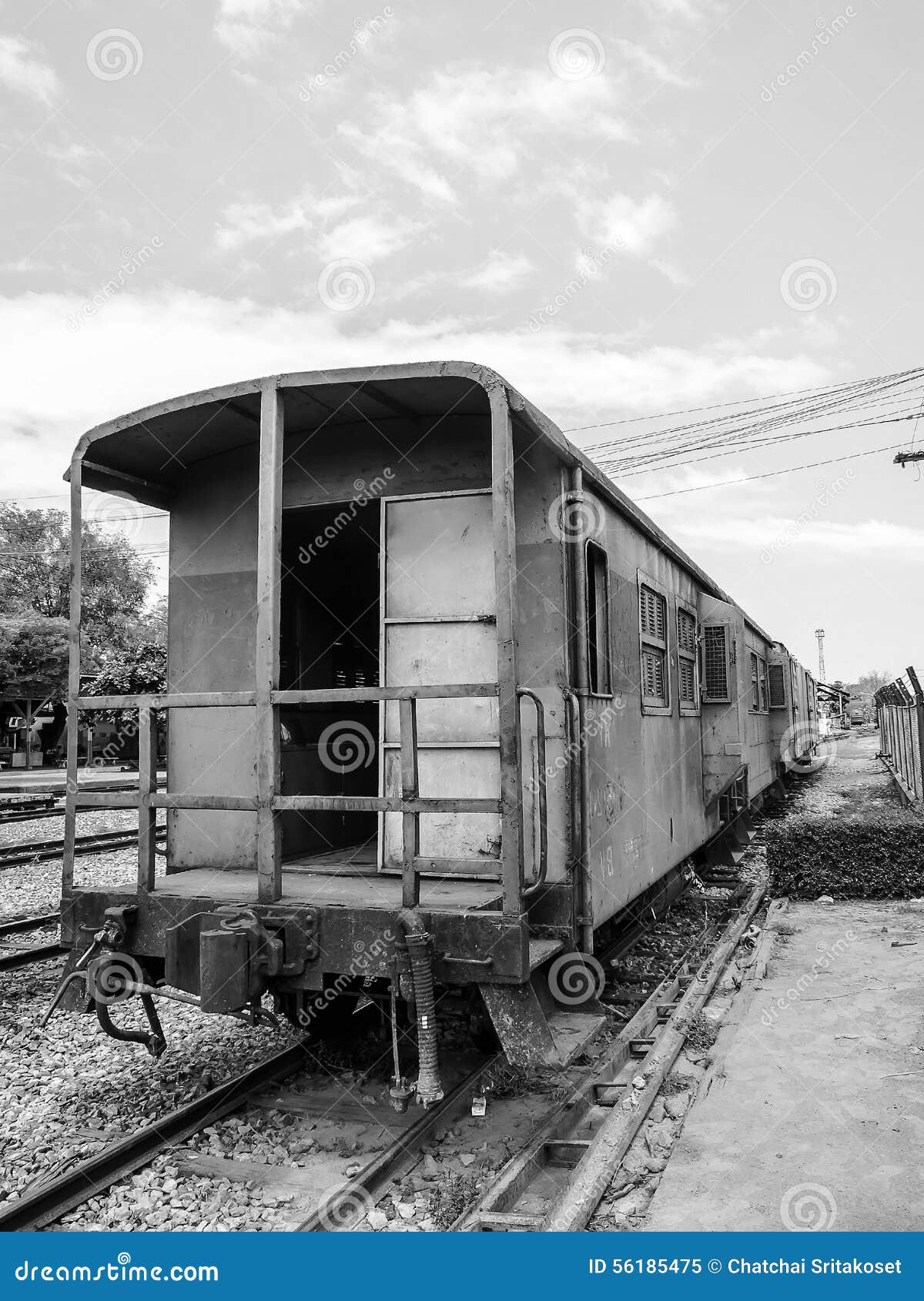 Old Bogie Train and Railway. Stock Image - Image of black, heavy: 56185475