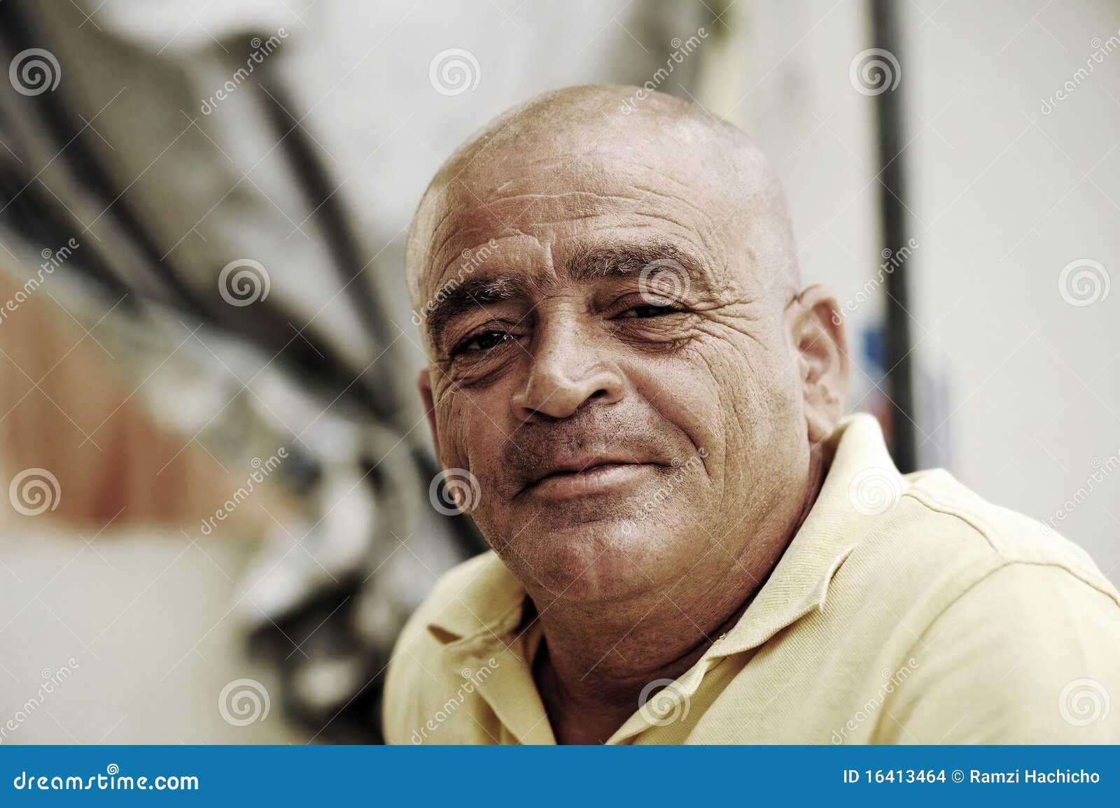 Old Bold Man with Happy Expression Stock Photo - Image of aged, faith ...