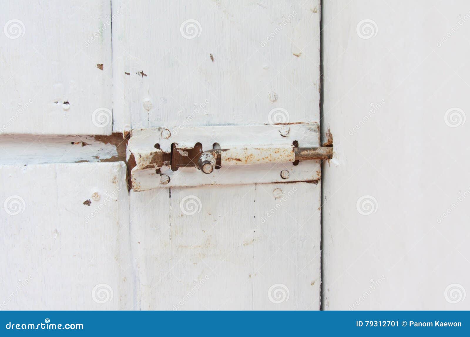 Old Bolt with Rust the Door Stock Image - Image of close, rush: 79312701