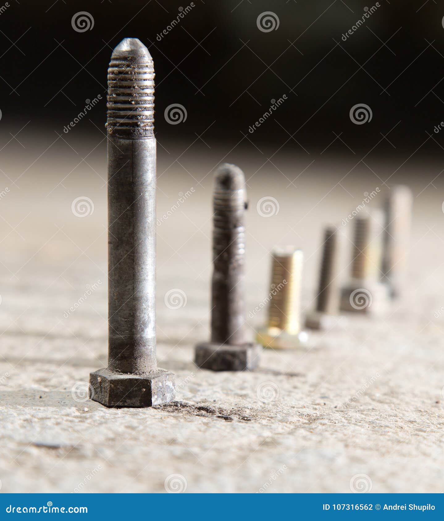 Old bolts stock photo. Image of scene, oxidation, metal - 107316562