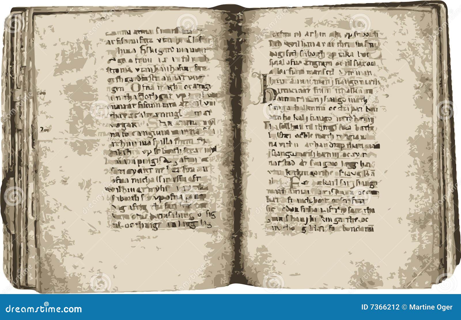 Old book. stock vector. Illustration of file, folds, frame - 7366212