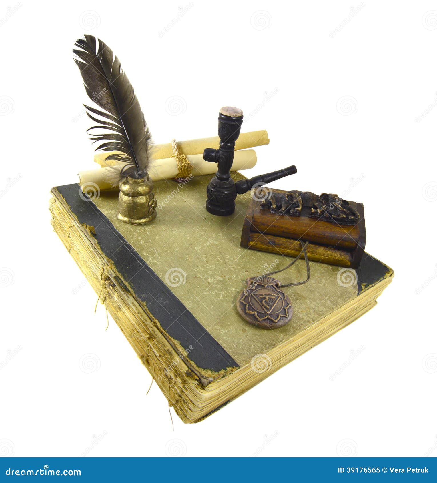 Old Book with Ancient Objects Stock Image - Image of rough, curiosity ...