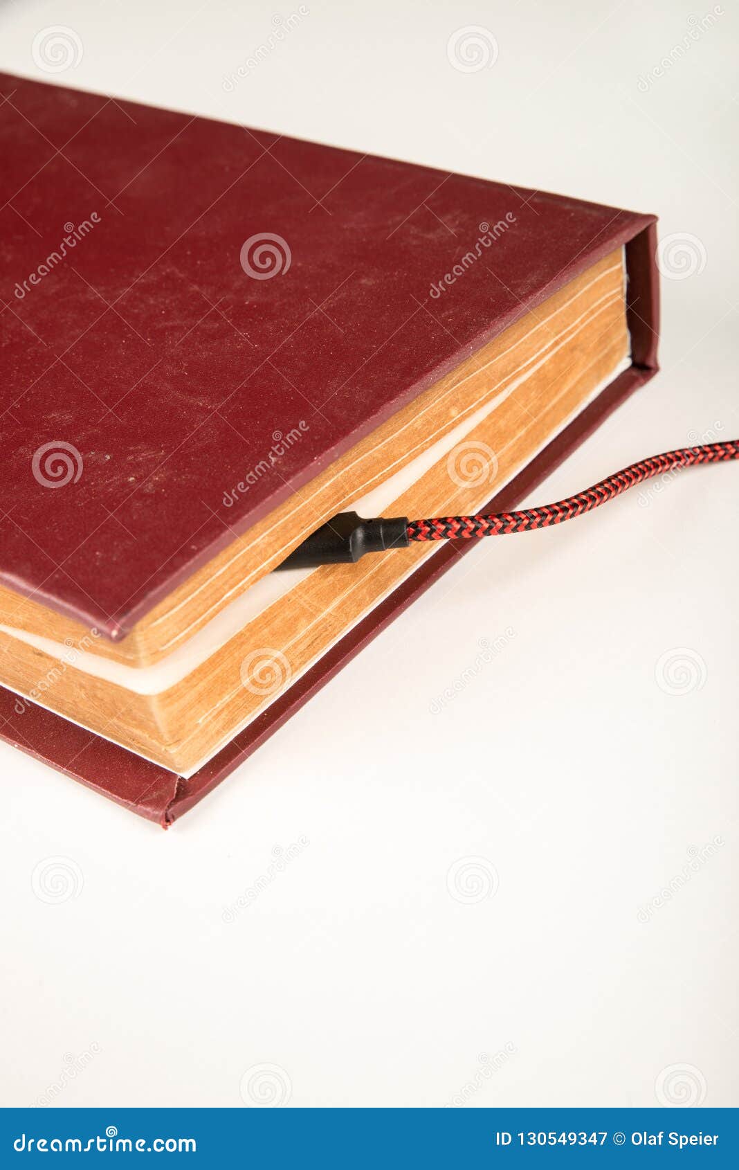 Old Book with a Battery Charging Cable Stock Image - Image of ...