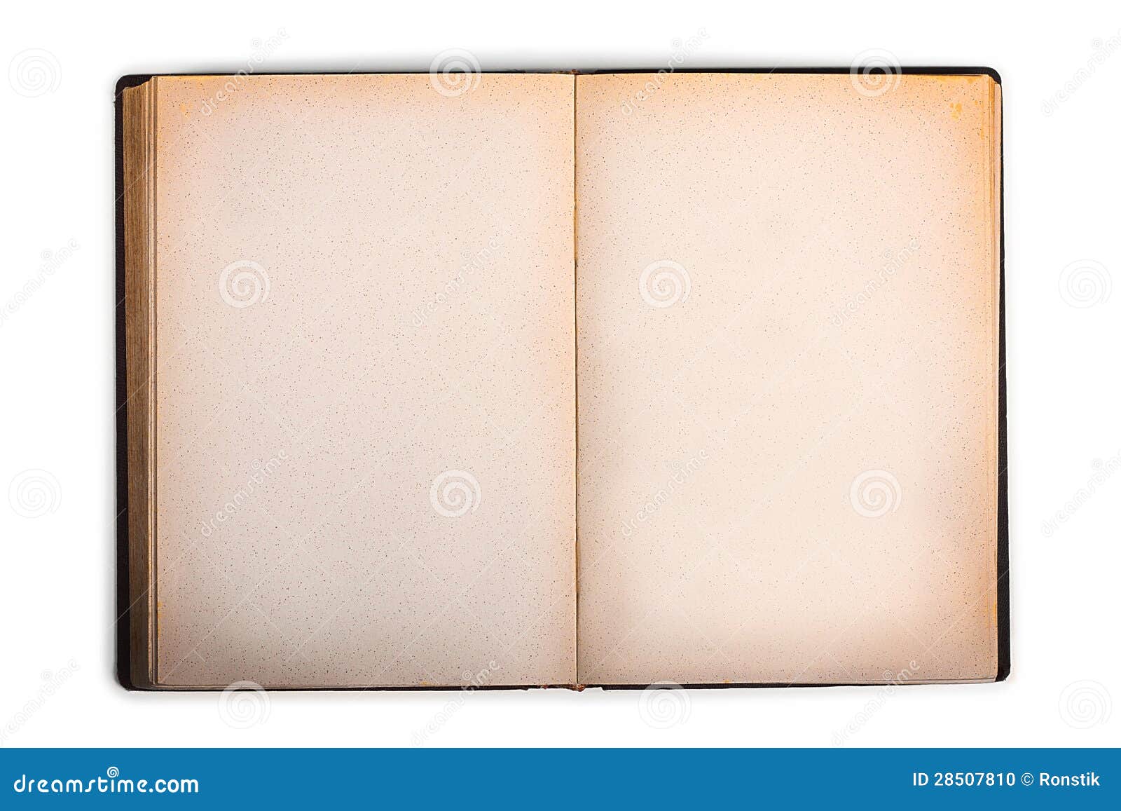 Old Book with Blank Yellow Stained Pages Stock Photo - Image of ...