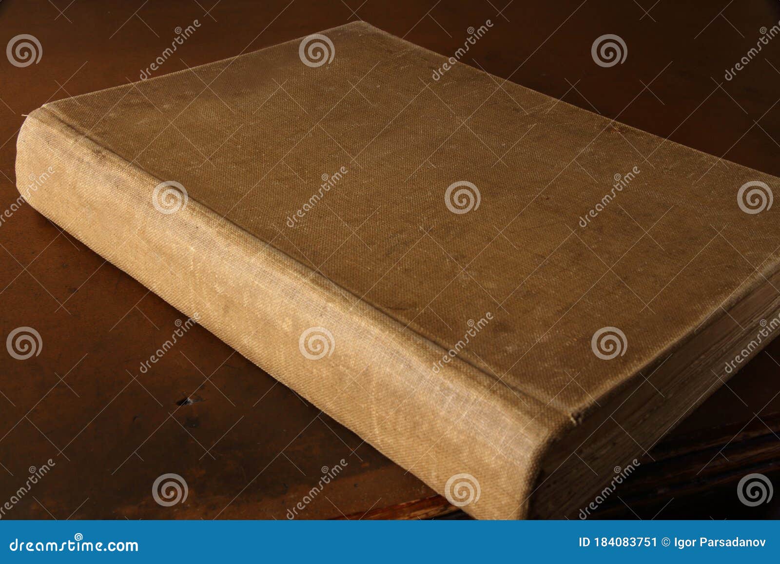 An Old Book on a Brown Table Stock Image - Image of antique, retro ...