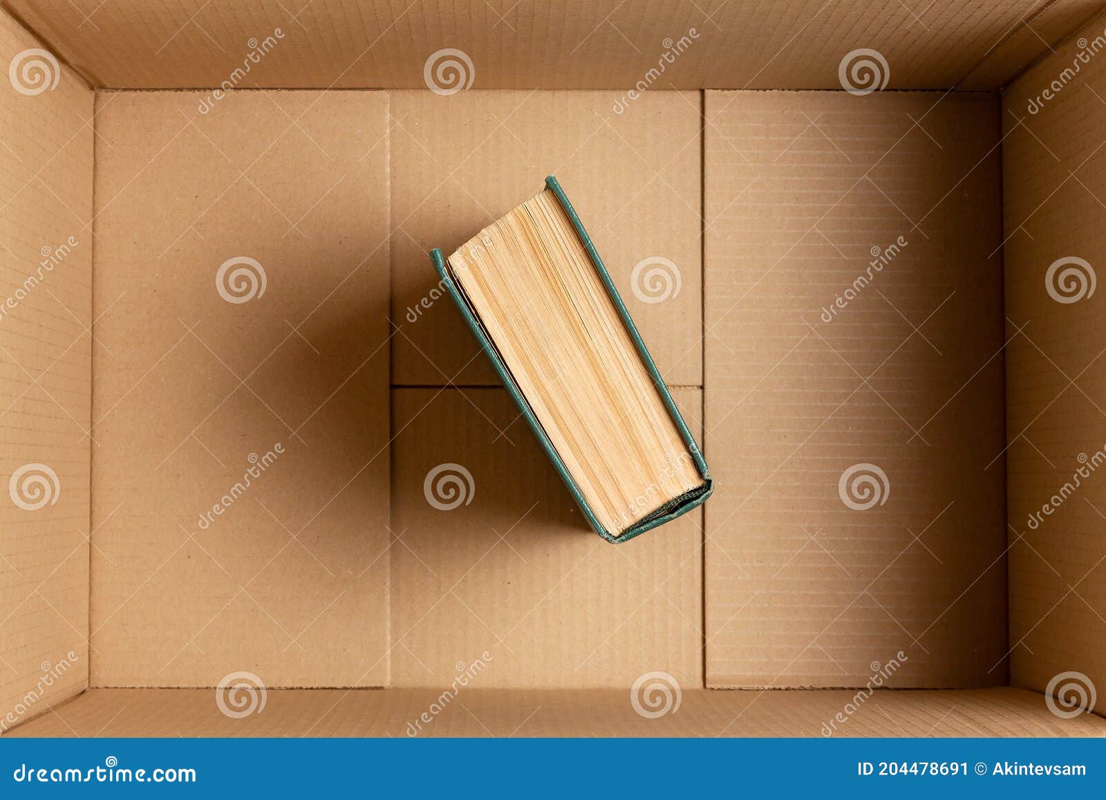 Old Book in a Cardboard Box Stock Image - Image of knowledge ...