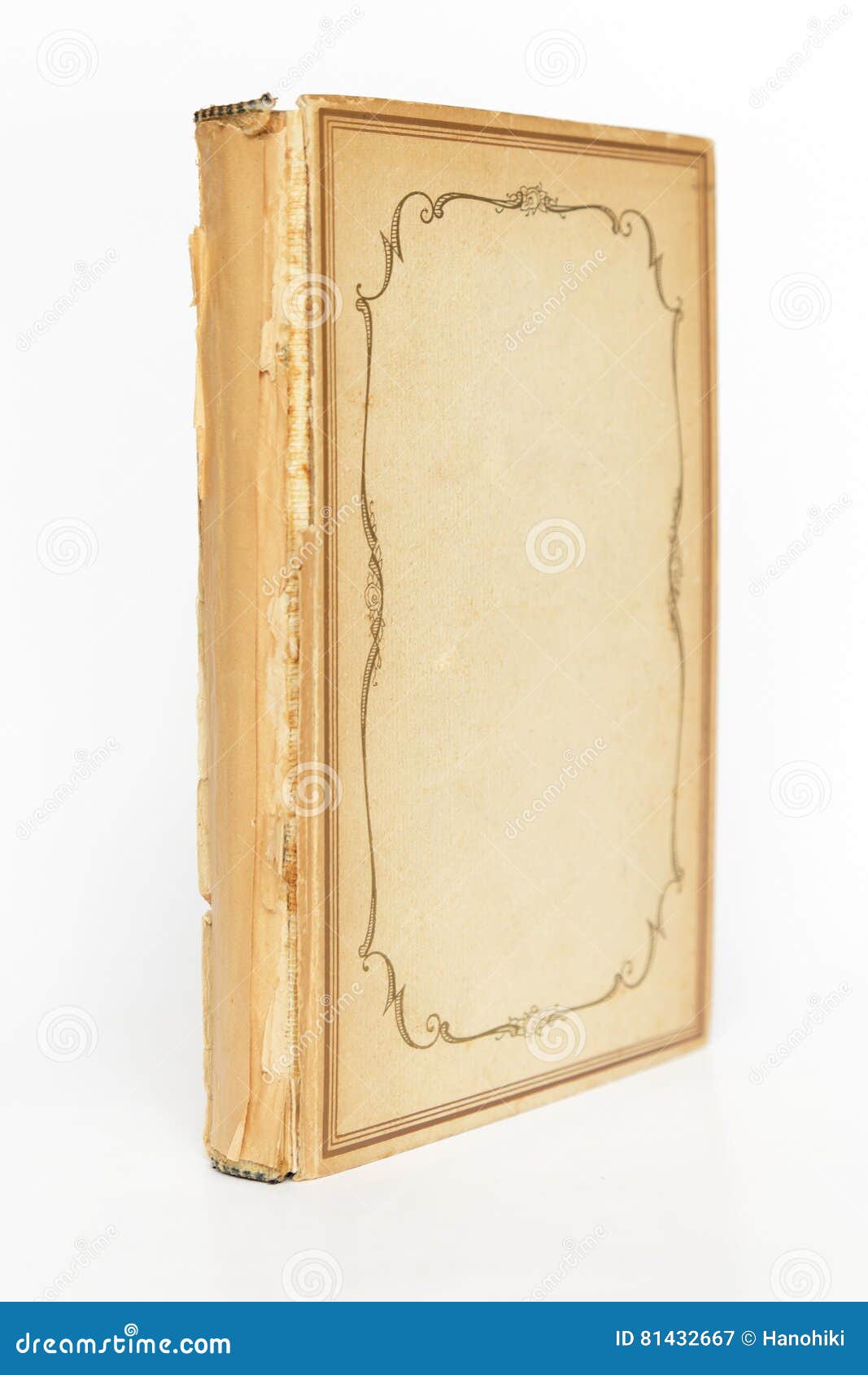 Old Book Cover Blank with Decorative Frame Stock Image - Image of ...