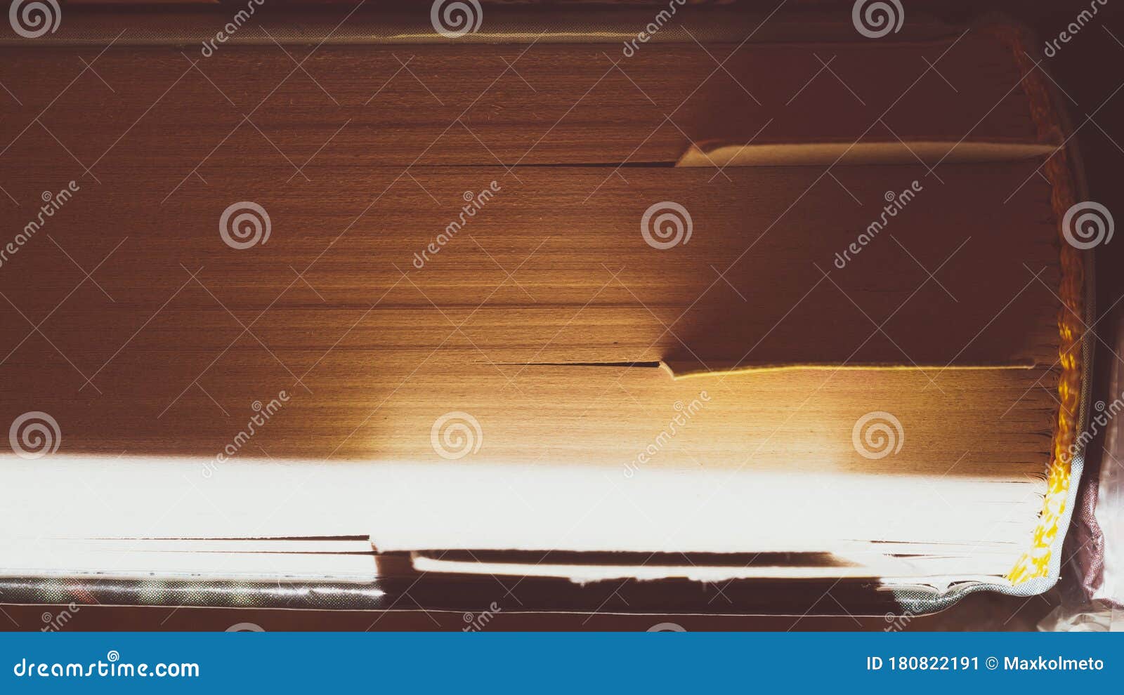 Old Book Edge Close Up. Book With Bookmarks Royalty-Free Stock ...
