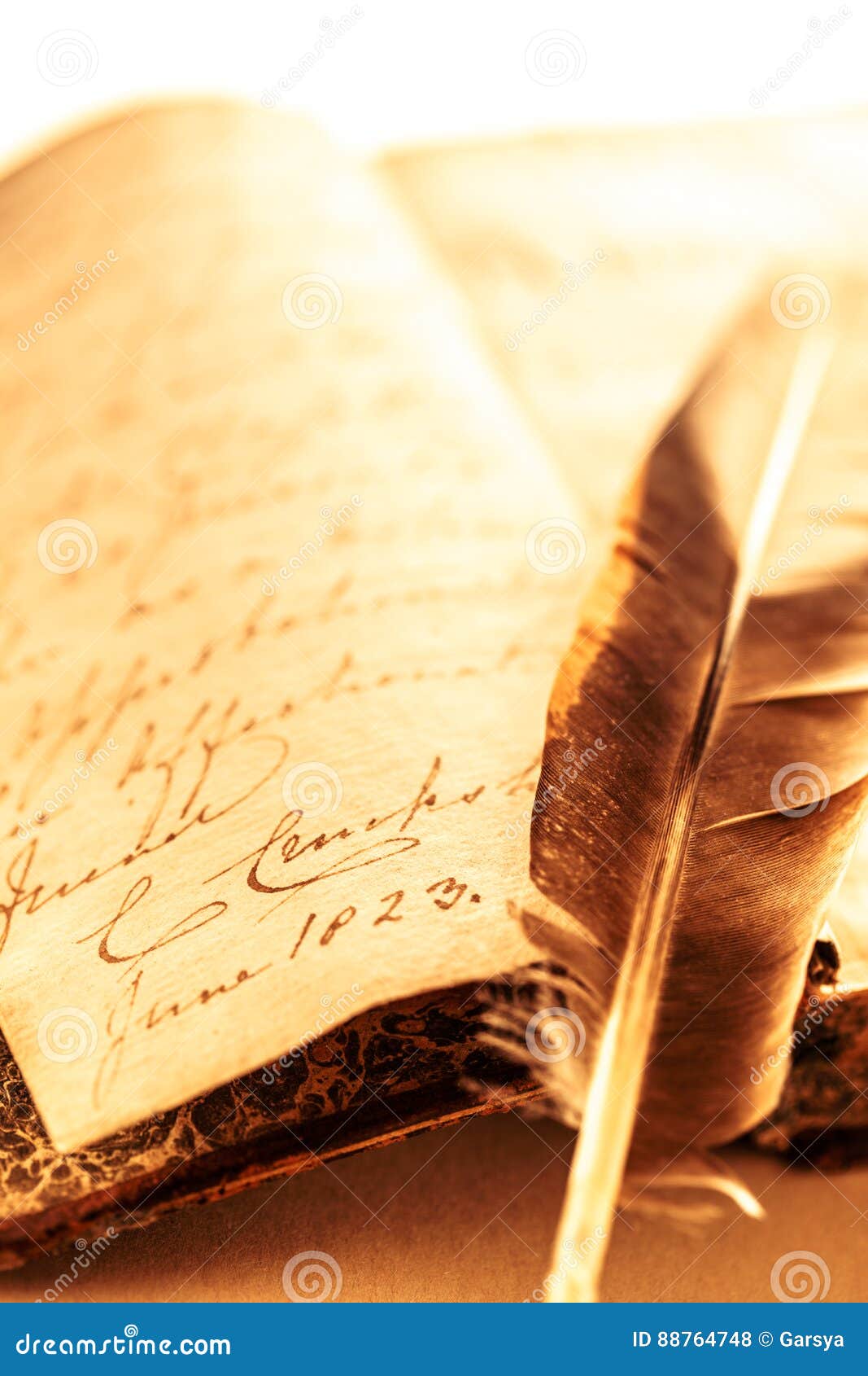 Old book with feather pen stock photo. Image of sheet - 88764748