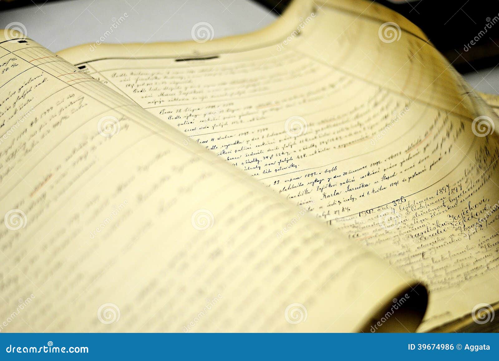 An Old Book of a Land Register Stock Photo - Image of file, files: 39674986