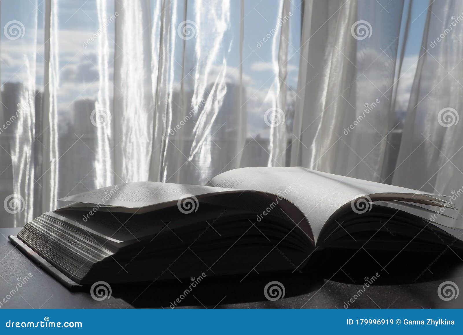 Old Book on a Light Background, a Book by the Window. Stock Image ...
