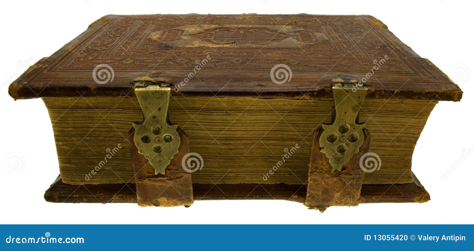 Old Book with Lock, Isolated on White Stock Photo - Image of document ...