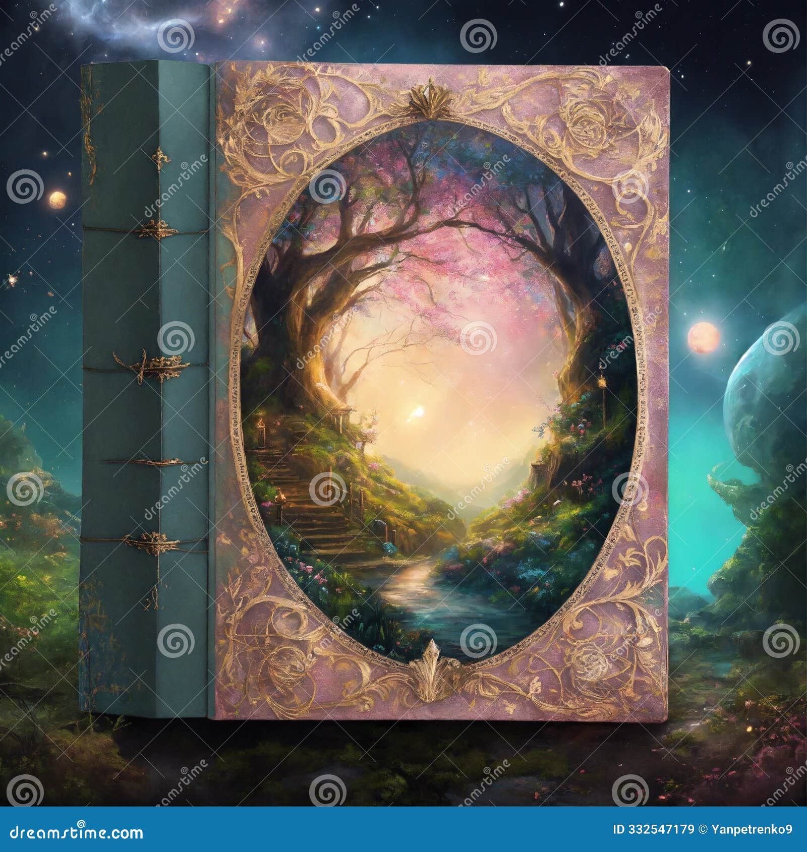 An Old Book with a Magic Portal Stock Image - Image of mysticism, fairy ...