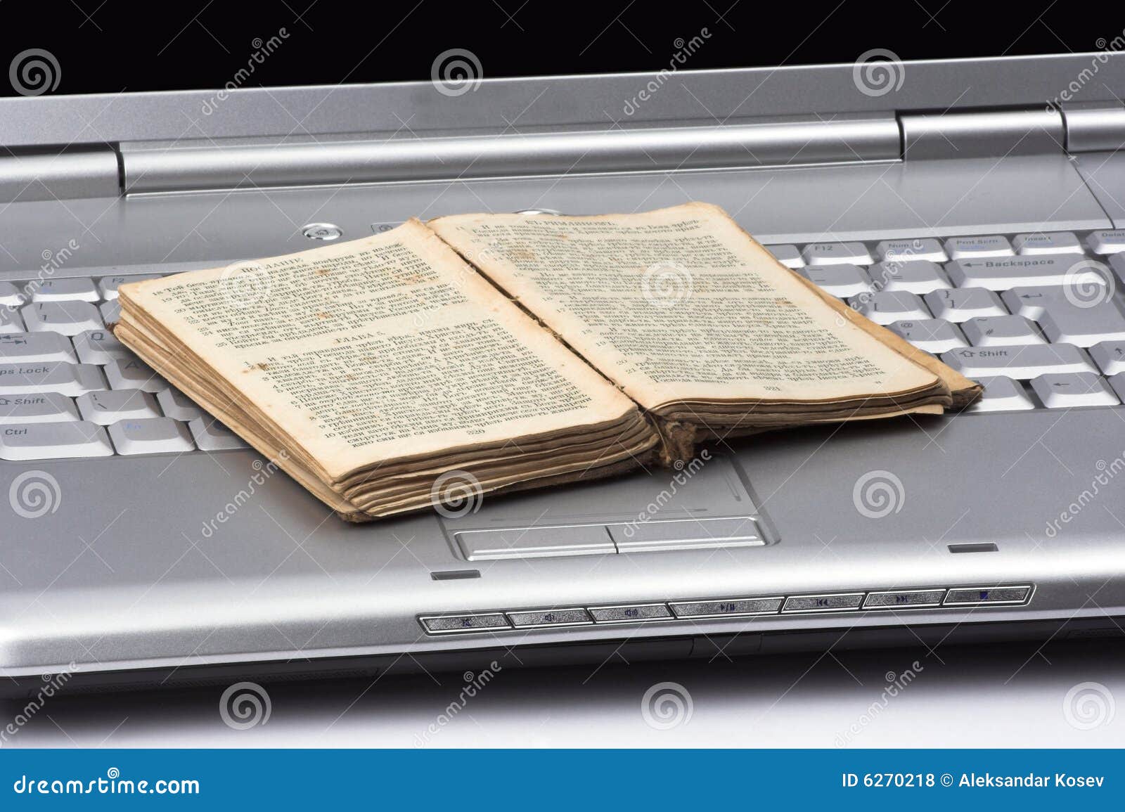 Old book over computer stock photo. Image of bible, fashioned - 6270218