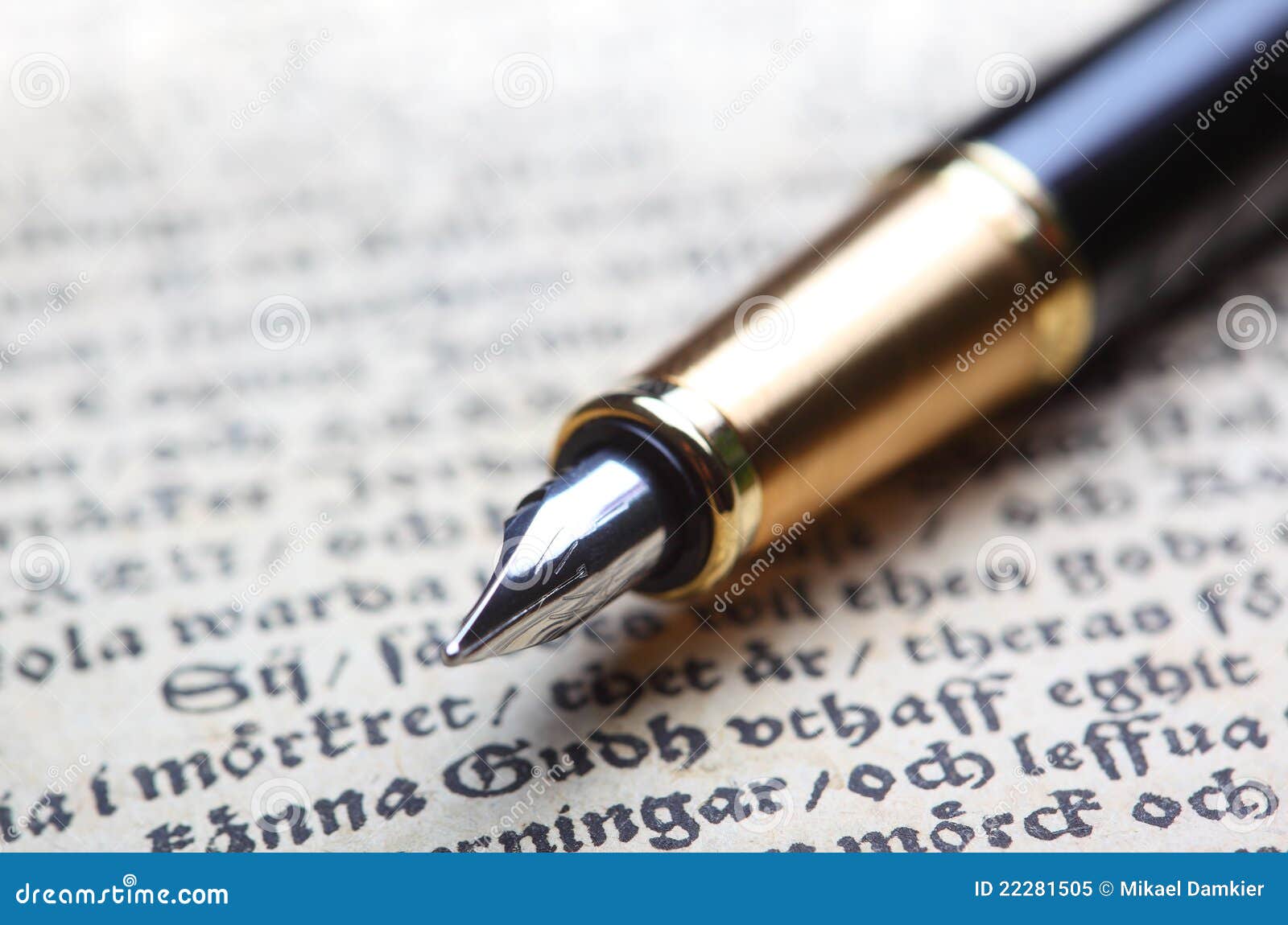 Old book and pen stock image. Image of diary, message - 22281505