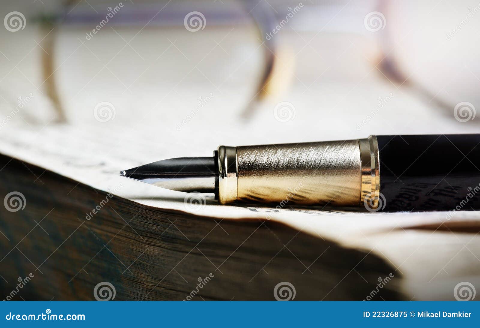 Old book and pen stock image. Image of note, reading - 22326875