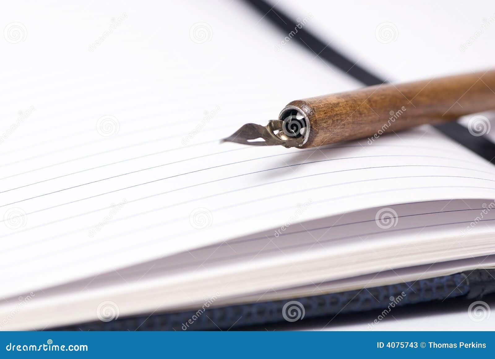 Old book and pen stock image. Image of paper, booklet - 4075743