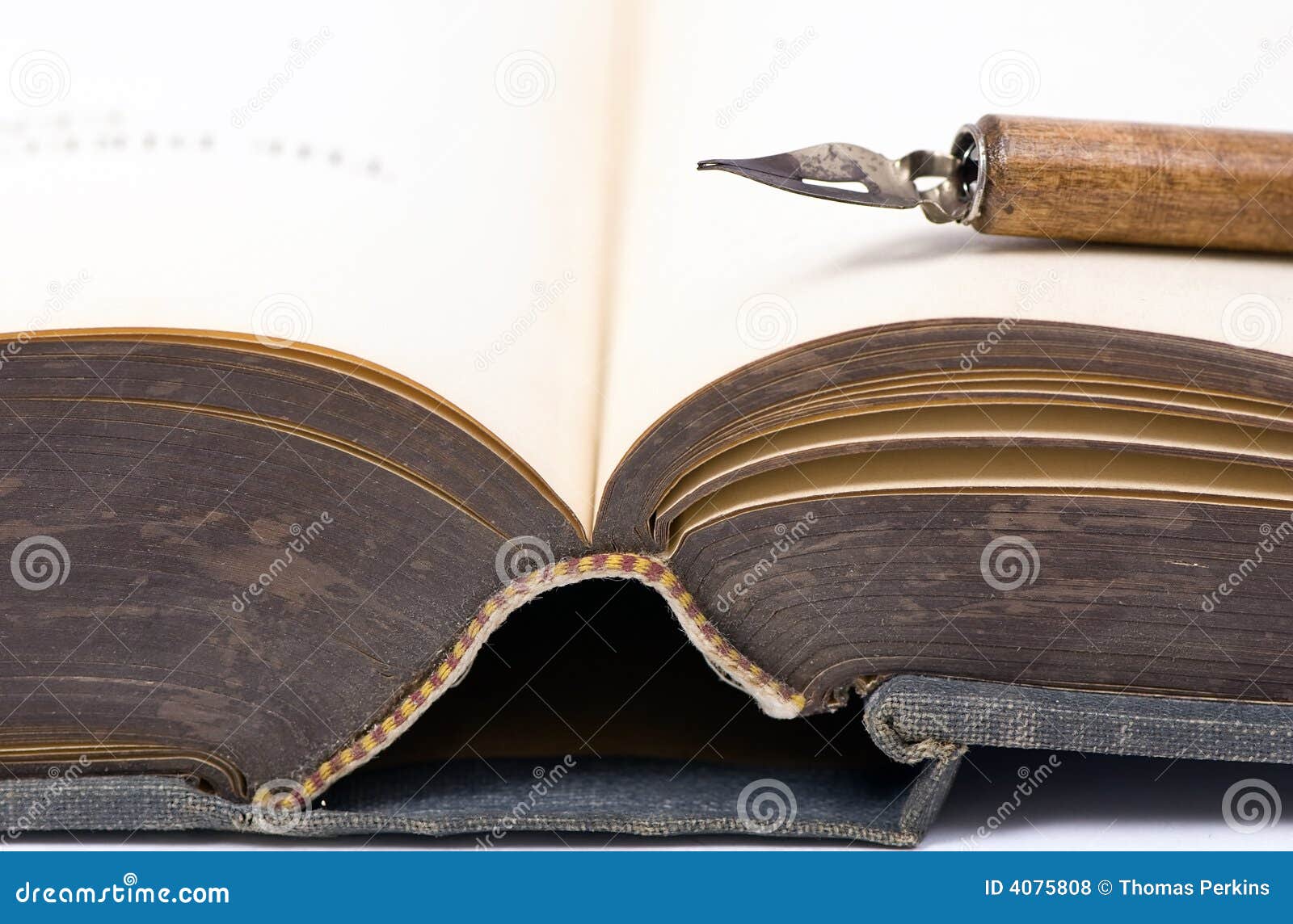 Old book and pen stock photo. Image of author, education - 4075808
