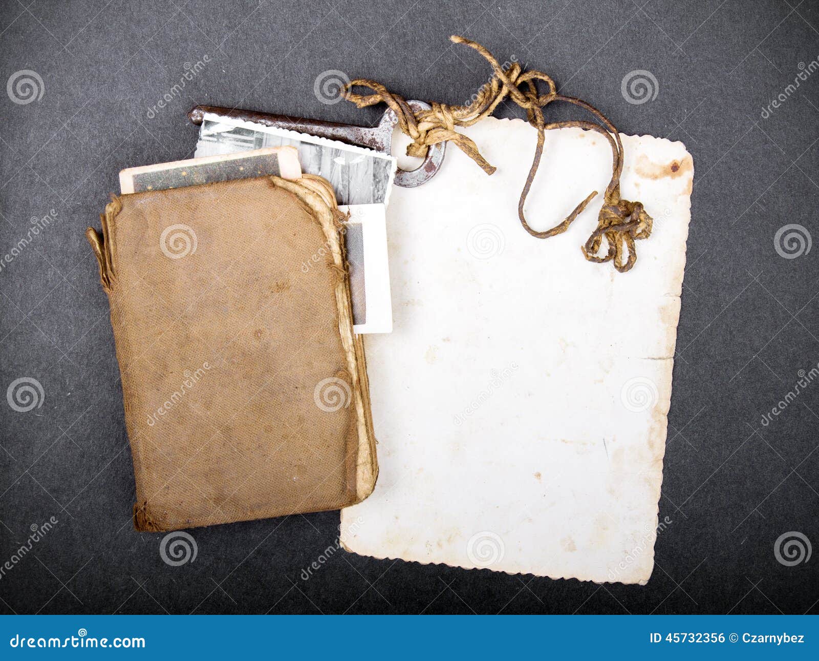 Old Book, Rusty Key and Empty Photograph Stock Photo - Image of ...