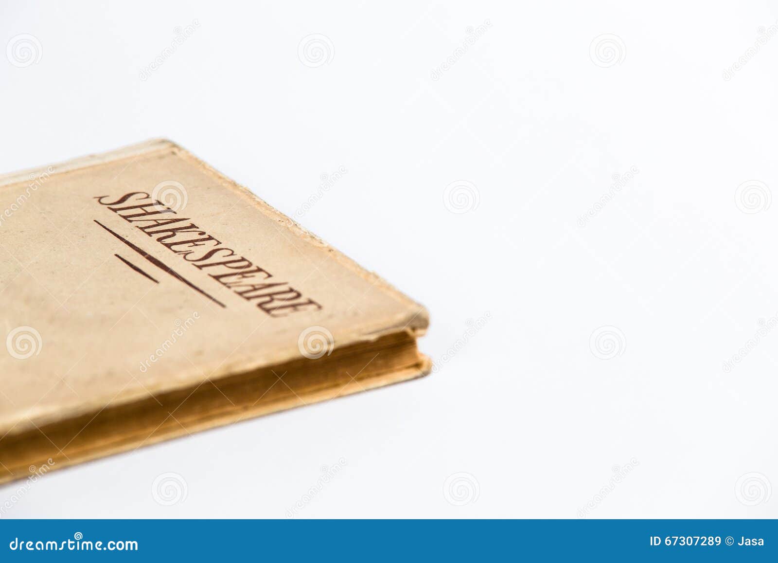 An Old Book by Shakespeare on White Background Stock Image - Image of ...