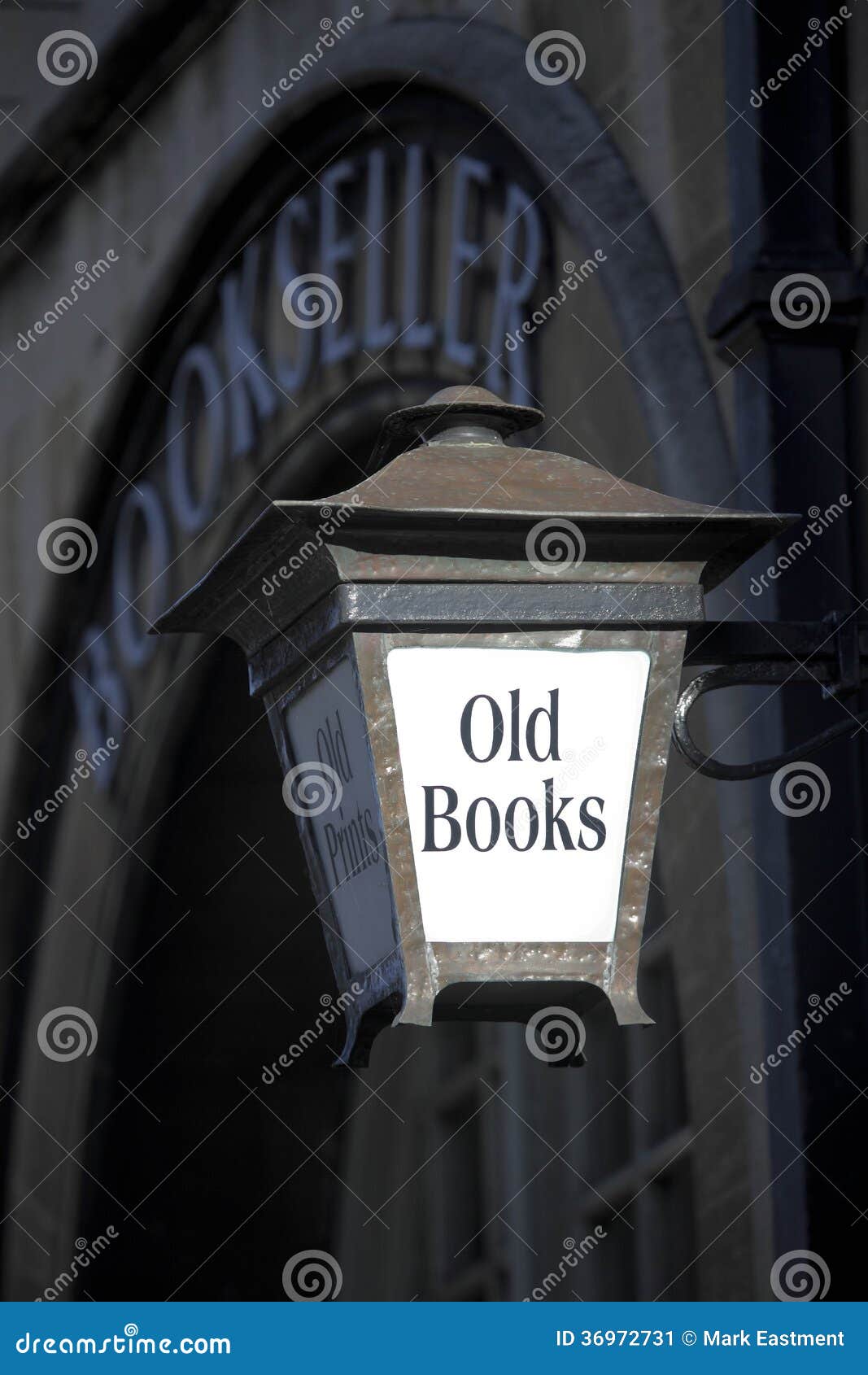 Old book shop sign stock image. Image of landscape, books - 36972731