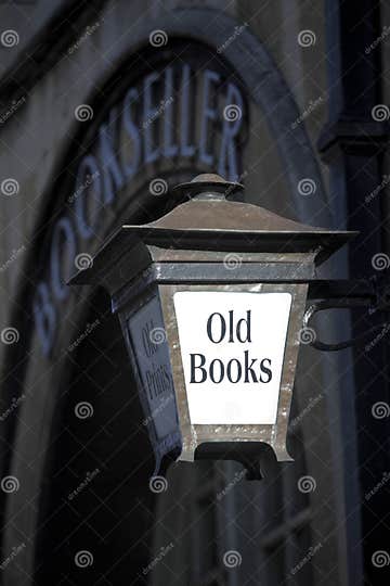 Old book shop sign stock image. Image of landscape, books - 36972731