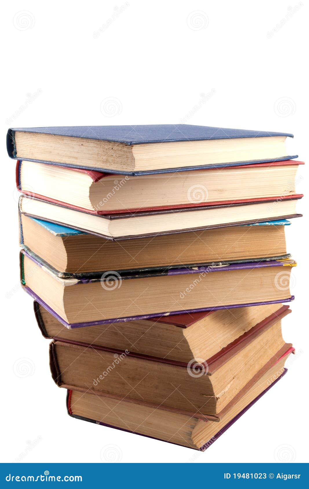 Old book stack stock image. Image of achiever, isolated - 19481023