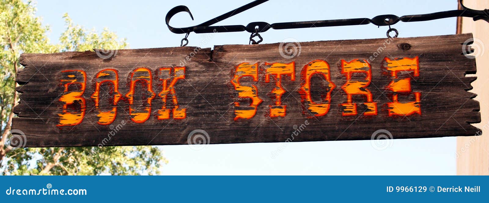 An Old Book Store Sign stock image. Image of aged, signboard - 9966129