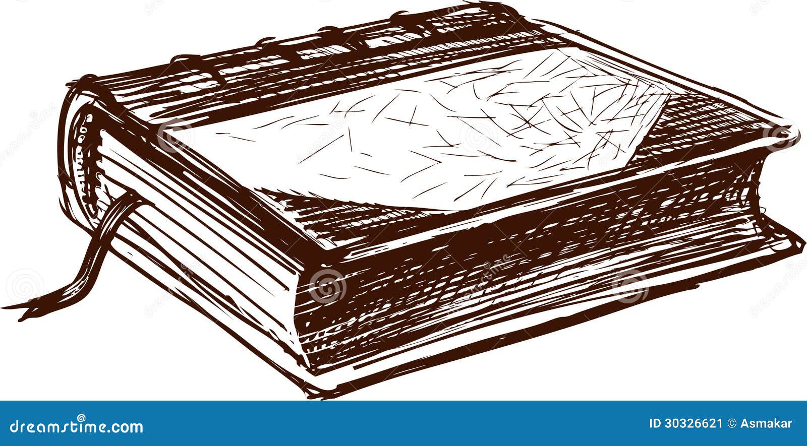 Old book stock vector. Illustration of hand, drawn, read - 30326621