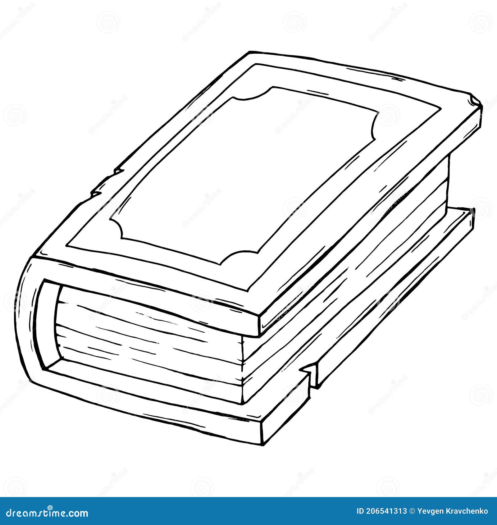Old Book. Vector Thick Antique Book. Damaged Book Stock Vector ...