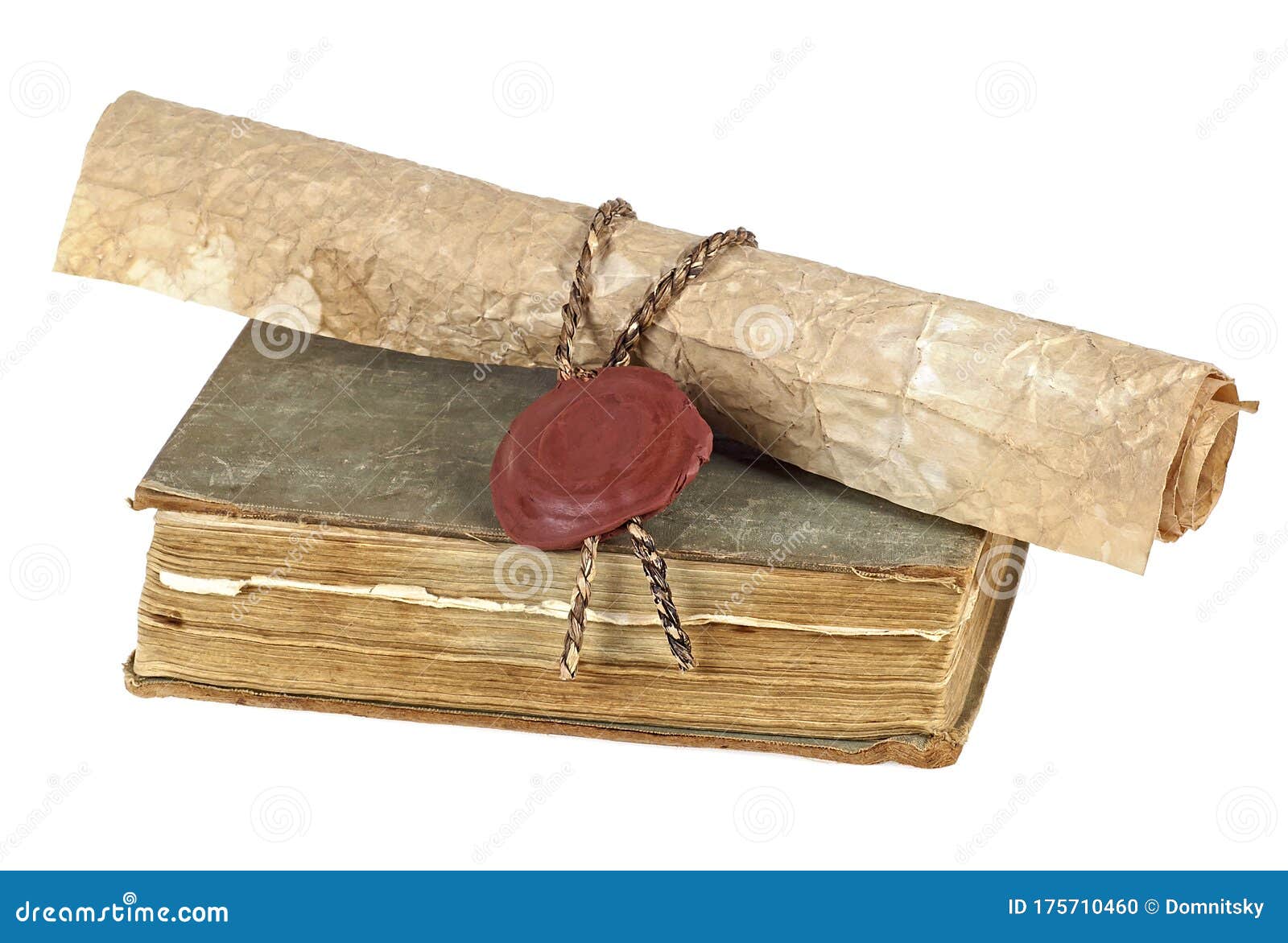 Old Book And Vintage Paper Scroll Isolated On White Background Stock ... Old Book And Vintage Paper Scroll Isolated On White Background Stock ...