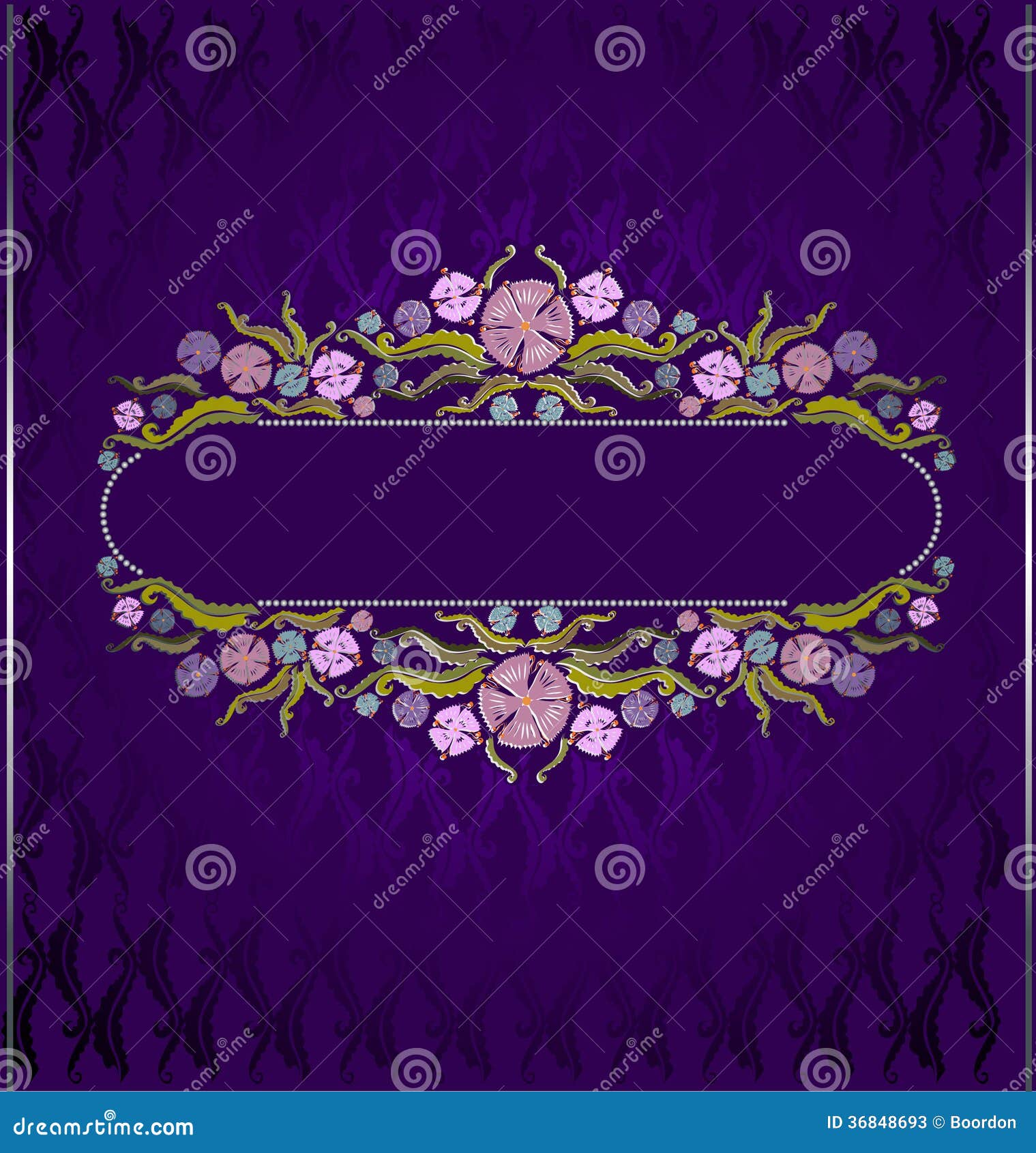 Old Book Violet Luxury Florish Background Stock Vector - Illustration ...