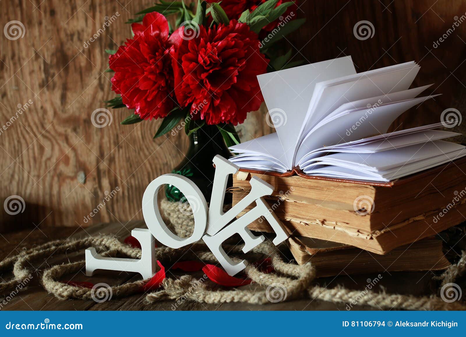 Old book and word love stock photo. Image of paper, novel - 81106794